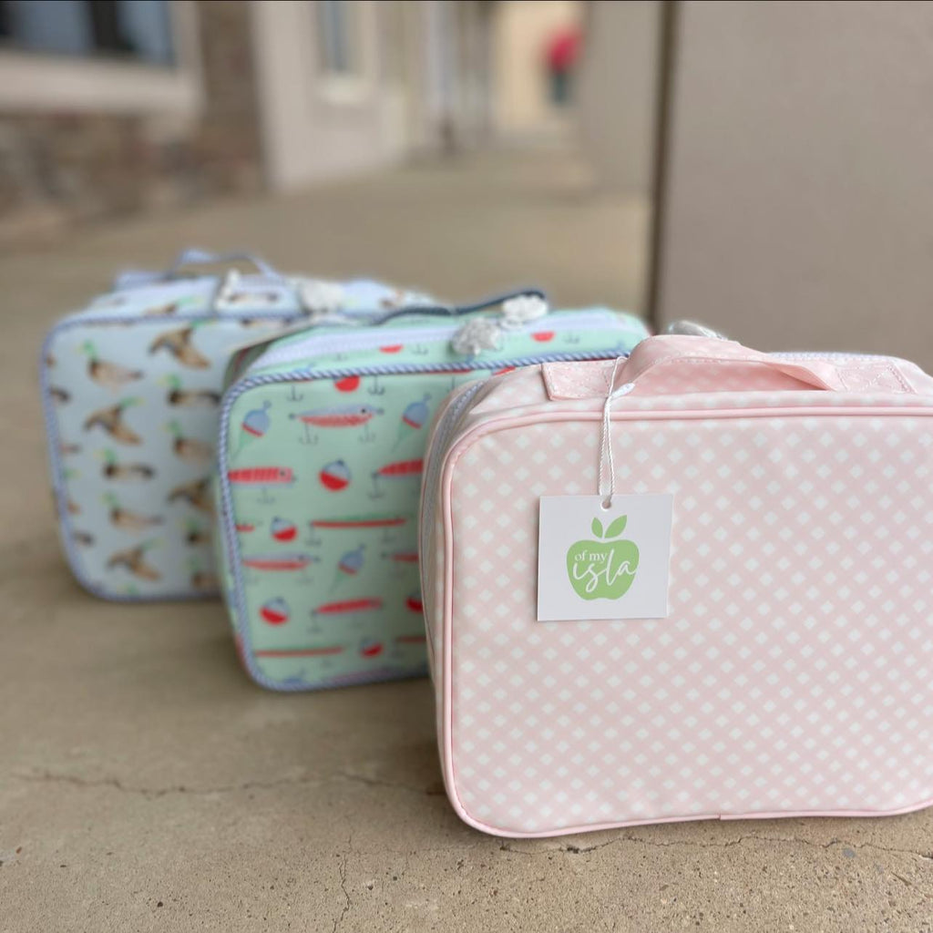 Pink Gingham Lunch Box – Southernly Stitched Designs, LLC