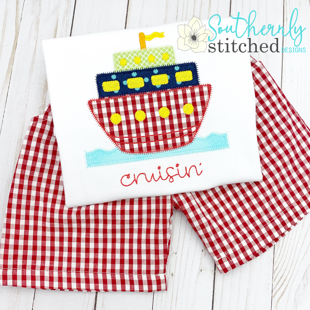 Patchwork Boat – Southernly Stitched Designs, LLC